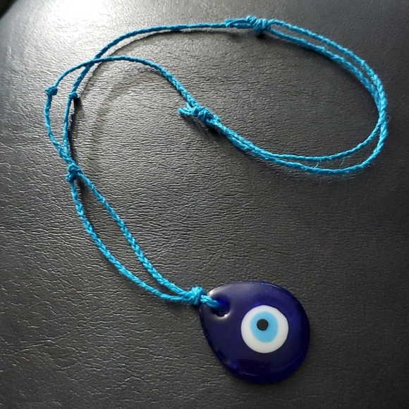 Earth Art hand crafted artisan | Jewelry | Evil Eye Adjustable Hemp ...